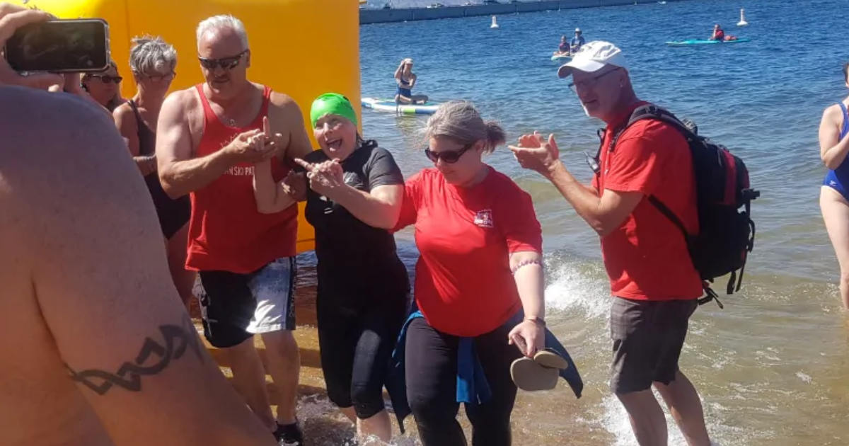 The Story of Linda Sharp, the Final Swimmer in 2018 - Across the Lake Swim